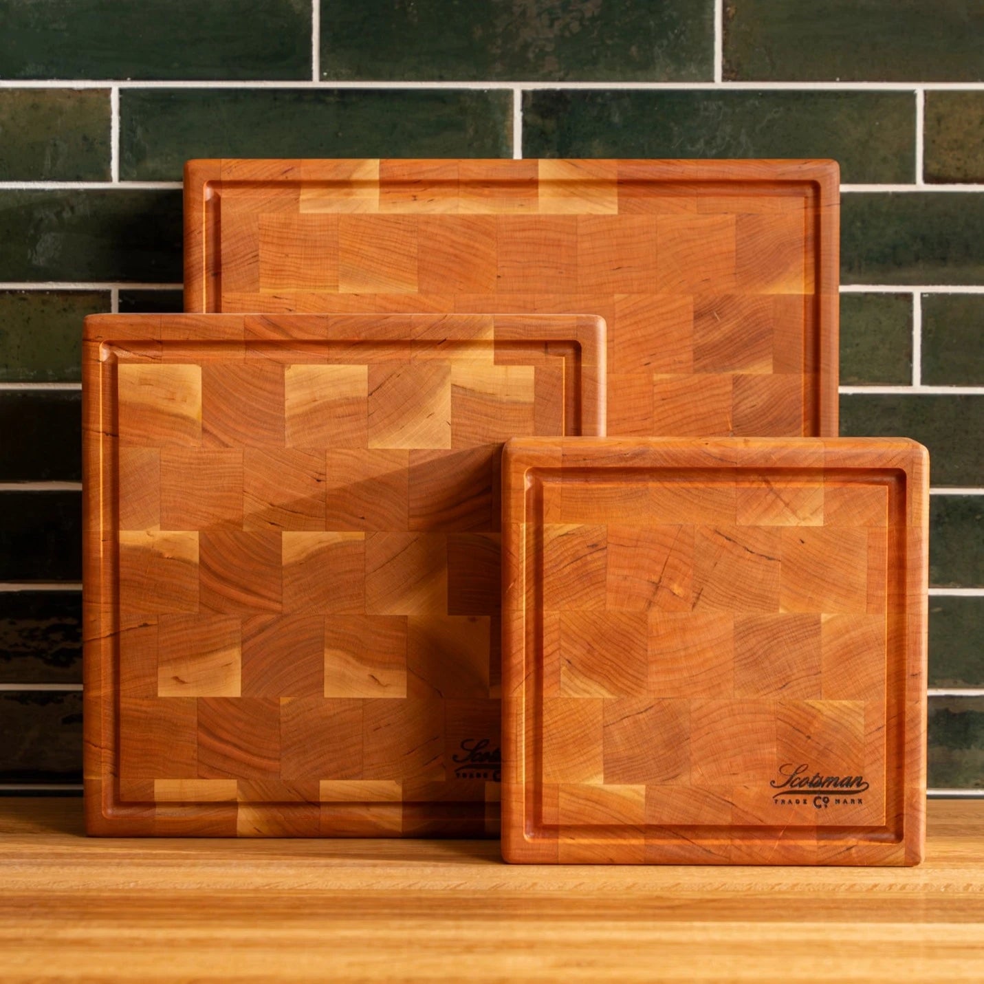 Cherry End Grain Square Butcher Block with Juice Groove – Laurel Mercantile