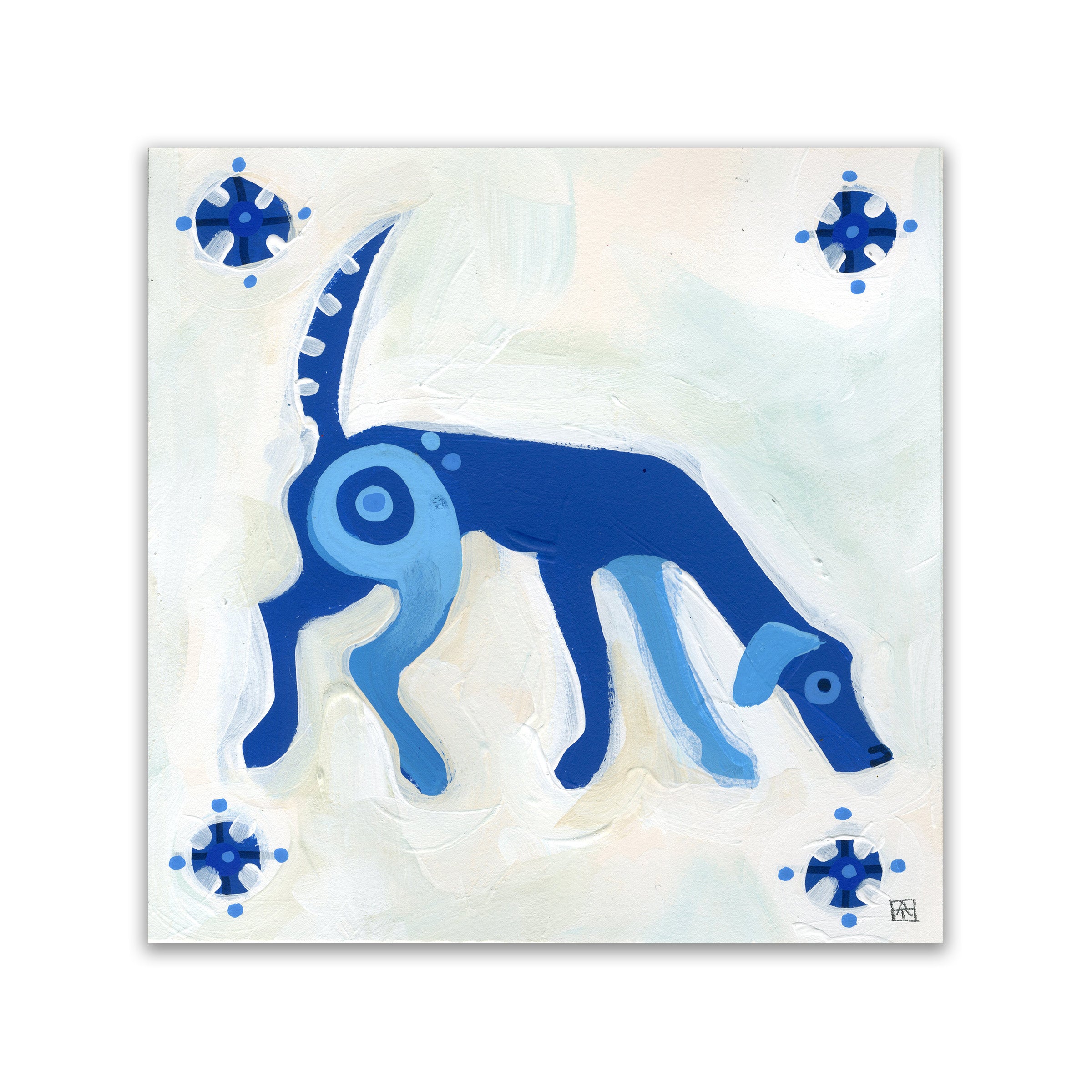Adam Trest Azul | Dog Tile Print – Laurel Mercantile