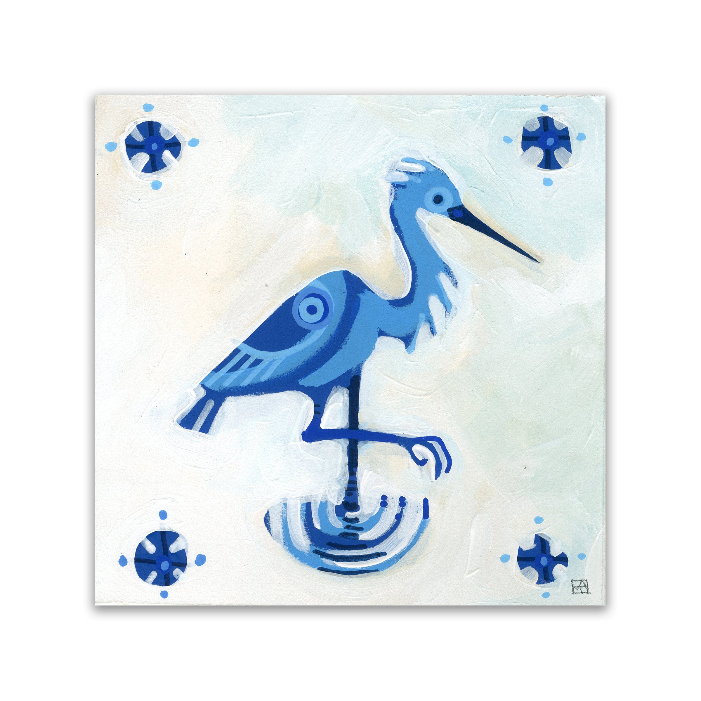 Adam Trest Azul | Heron Tile Print – Laurel Mercantile