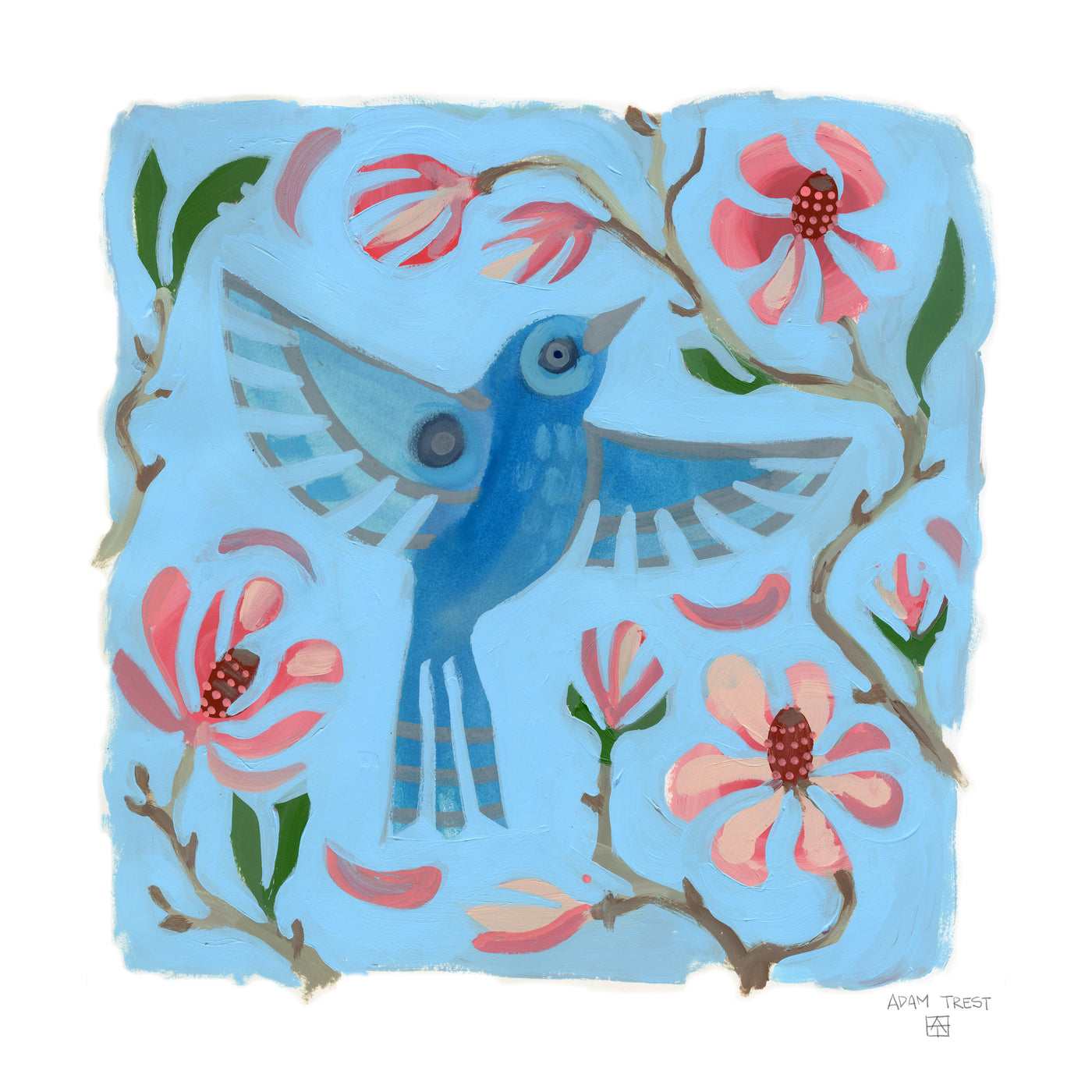 Adam Trest Songbird Symphony | Japanese Magnolia Bunting Print – Laurel ...