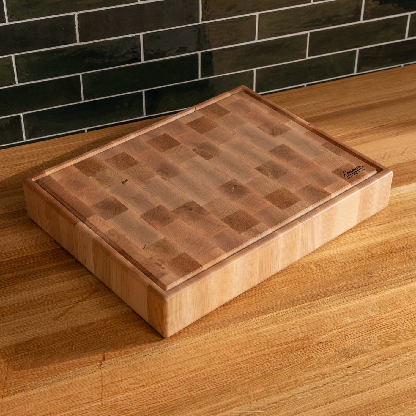 Maple End Grain Rectangle Butcher Block with Juice Groove – Laurel ...