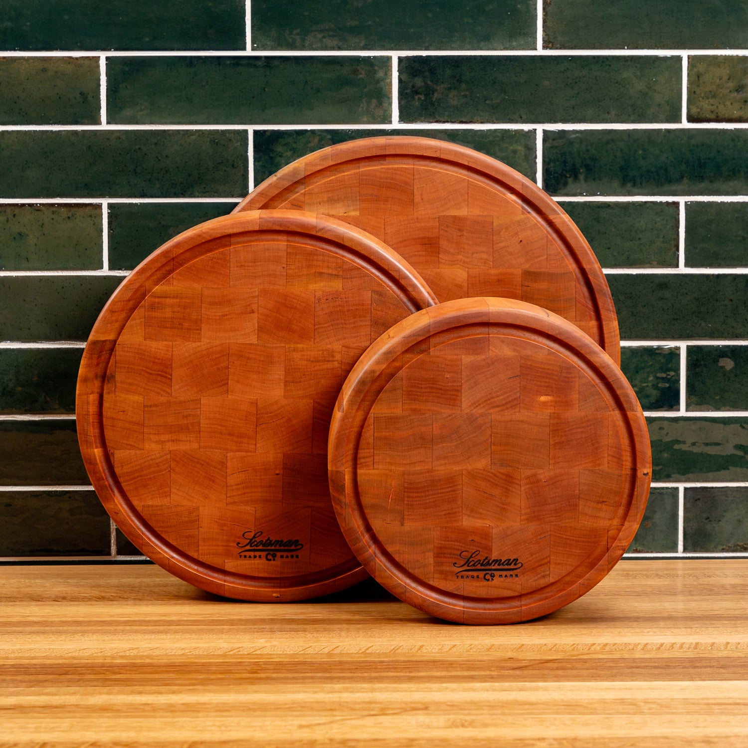 Cherry End Grain Round Butcher Block with Juice Groove – Laurel Mercantile