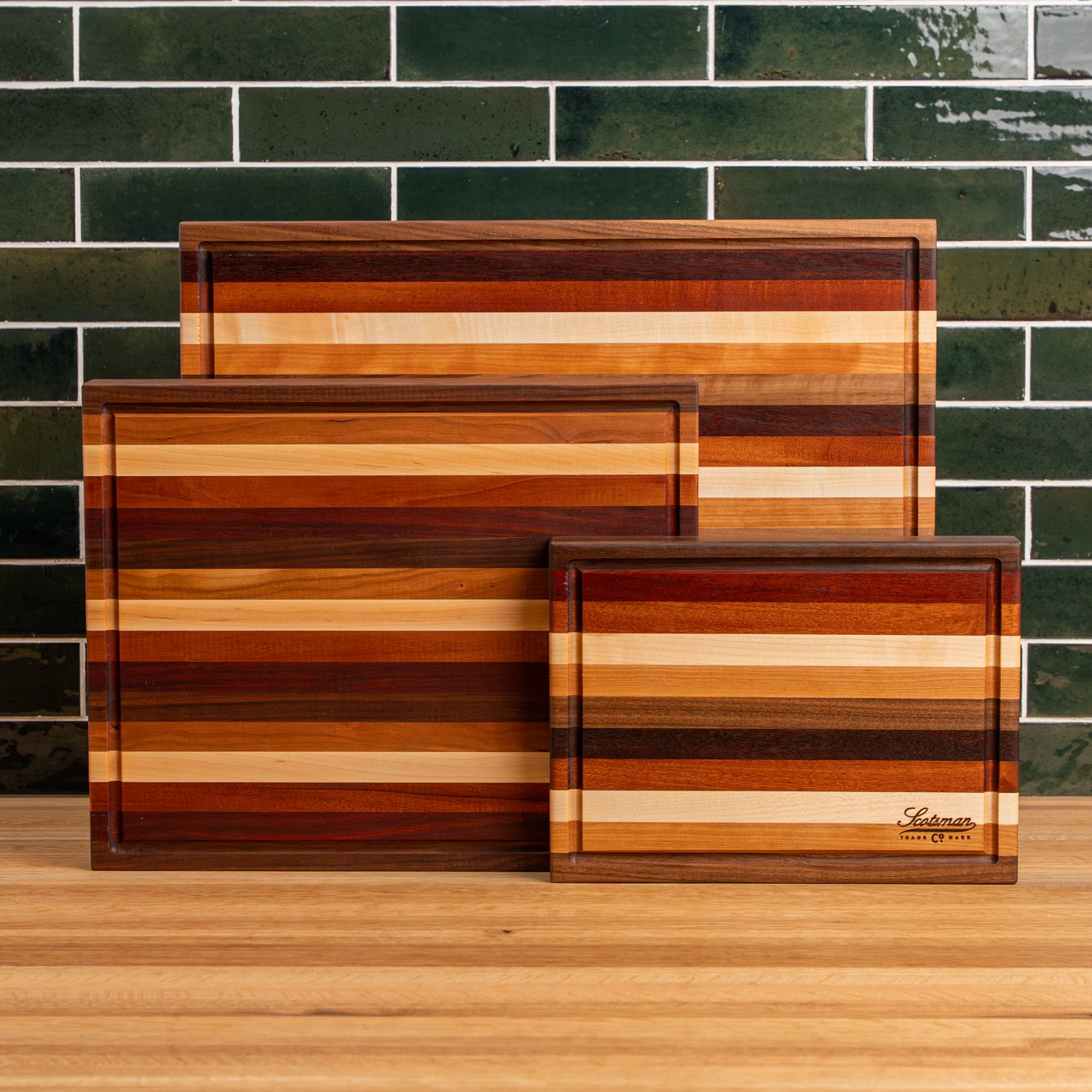 Striped Butcher Block with Juice Groove – Laurel Mercantile
